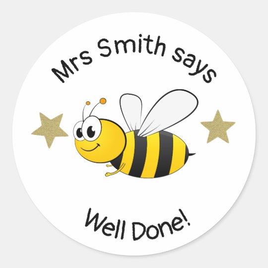Teacher well done! classic round sticker | Zazzle.co.uk