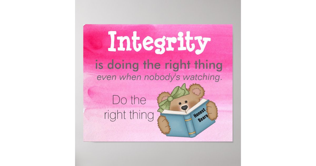Teaching Integrity Poster | Zazzle