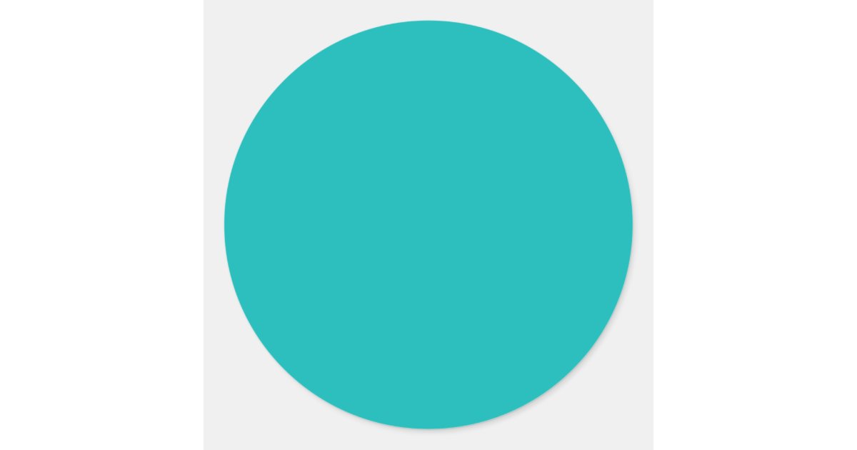 Teal Classic Round Sticker | Zazzle