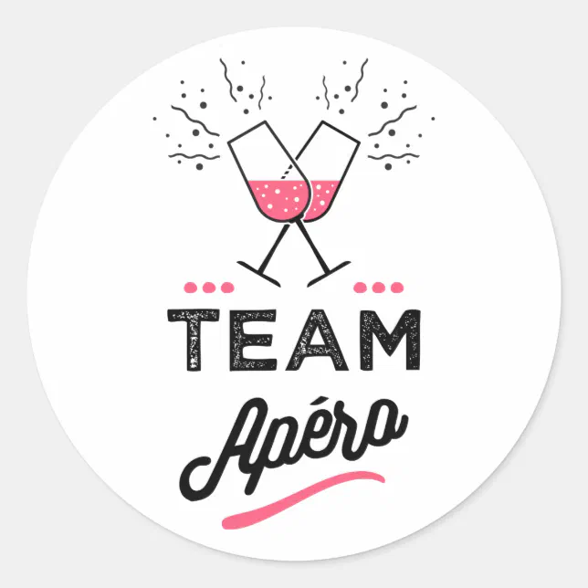 Team apero Female Classic Round Sticker | Zazzle