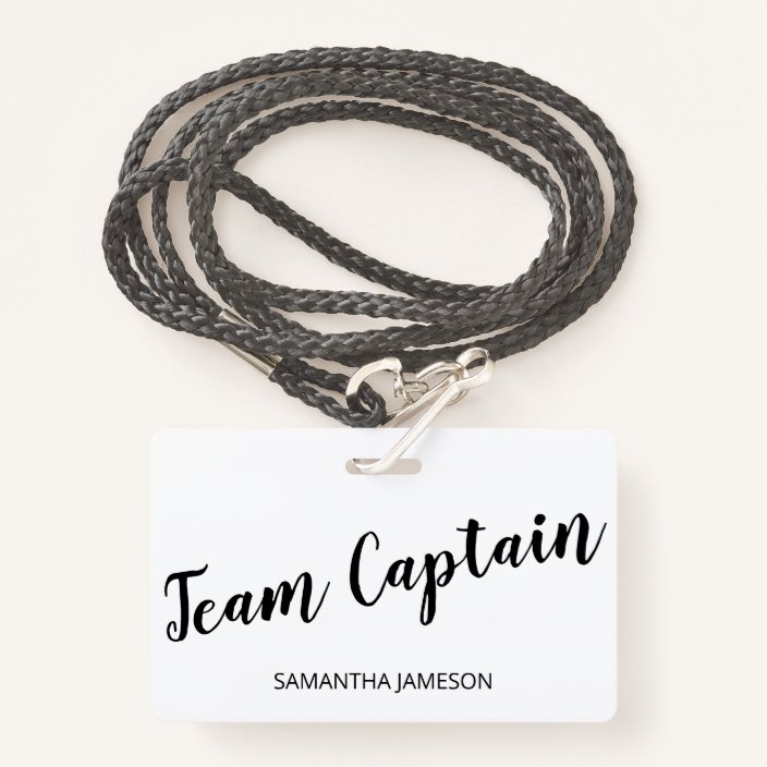 Team Captain Name Badge ID Badge | Zazzle.co.uk