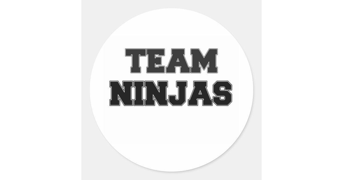 Team Ninjas Classic Round Sticker | Zazzle