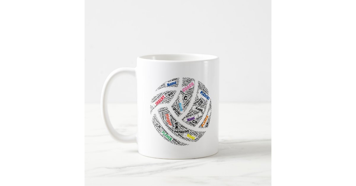 Team Personalized Netball Mug | Zazzle