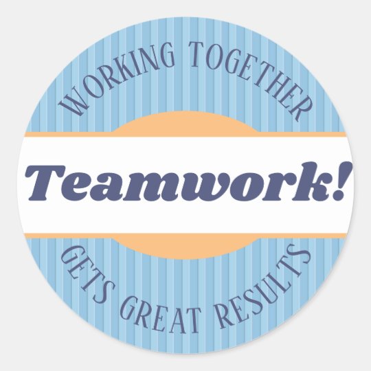 Teamwork great job employee recognition stickers | Zazzle