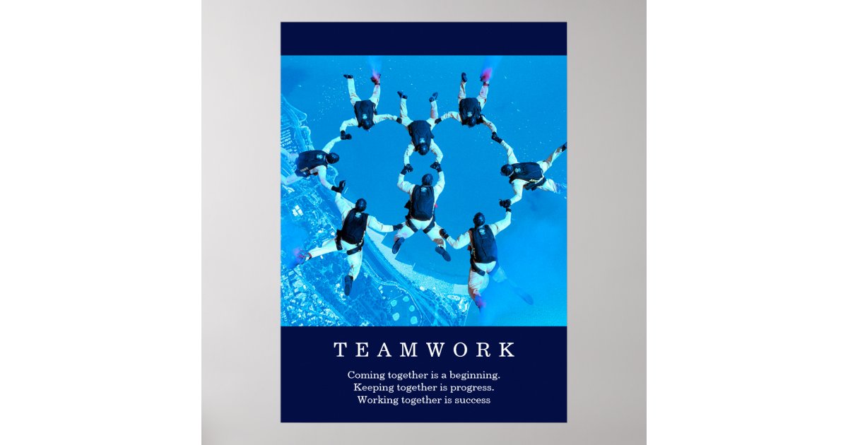 Teamwork Motivational Inspirational Quote Poster | Zazzle