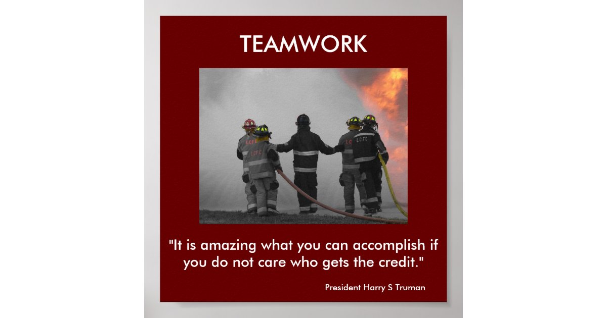 TEAMWORK Poster | Zazzle