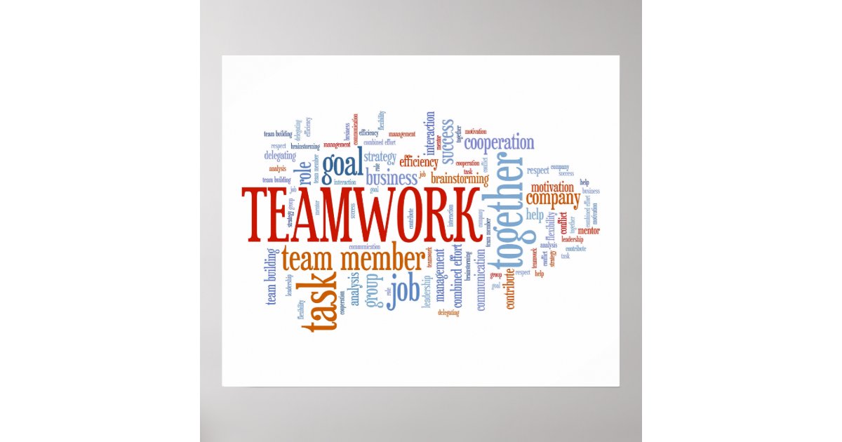 TEAMWORK POSTER | Zazzle