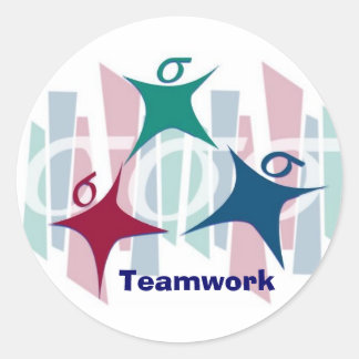 Teamwork Round Sticker