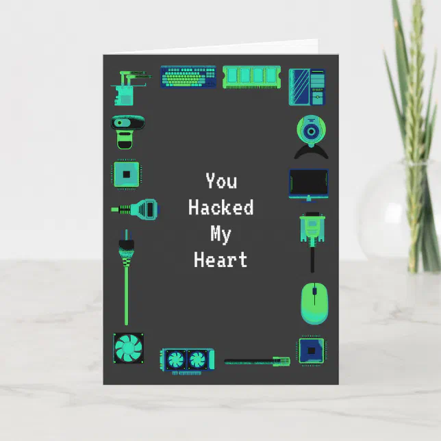 Tech Love Valentine's Day Card | Zazzle