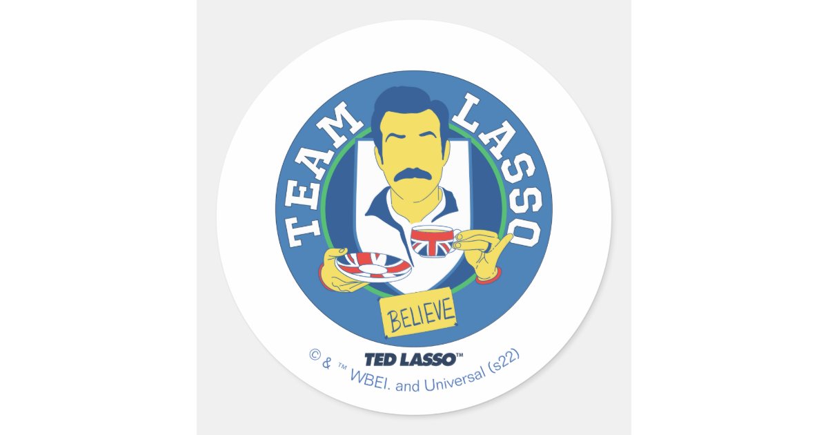 Ted Lasso | Team Lasso Tea Iconic Avatar Classic Round Sticker | Zazzle