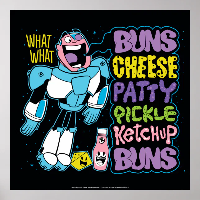 Teen Titans Go! | Cyborg Burger Rap Poster | Zazzle