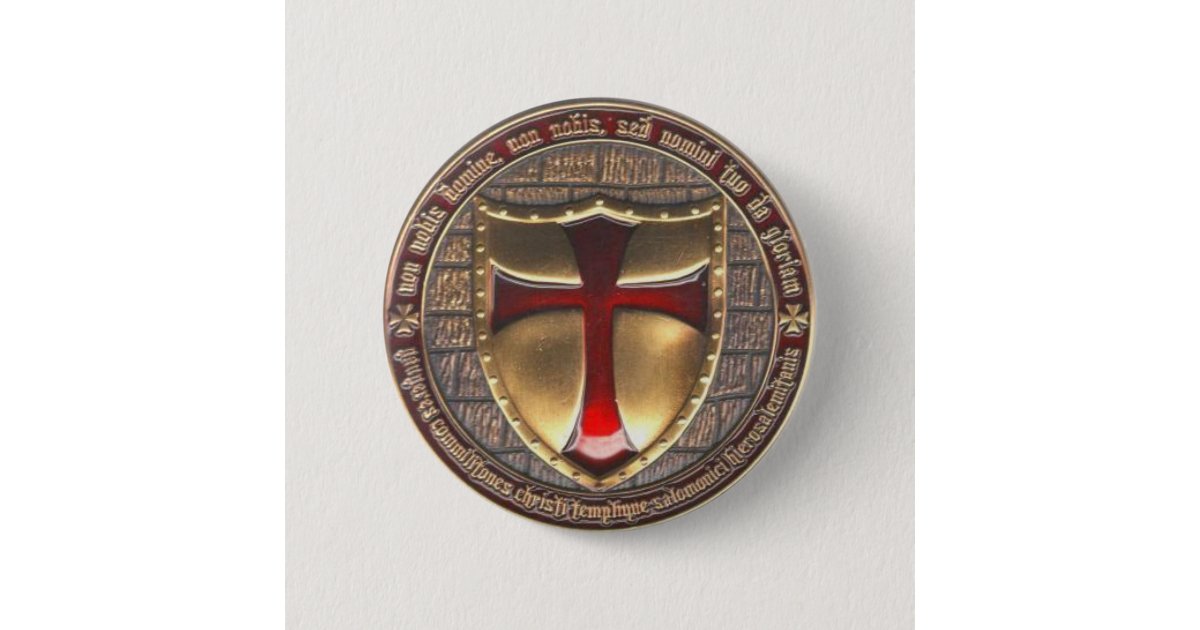 TEMPLAR EMBLEM 6 CM ROUND BADGE | Zazzle