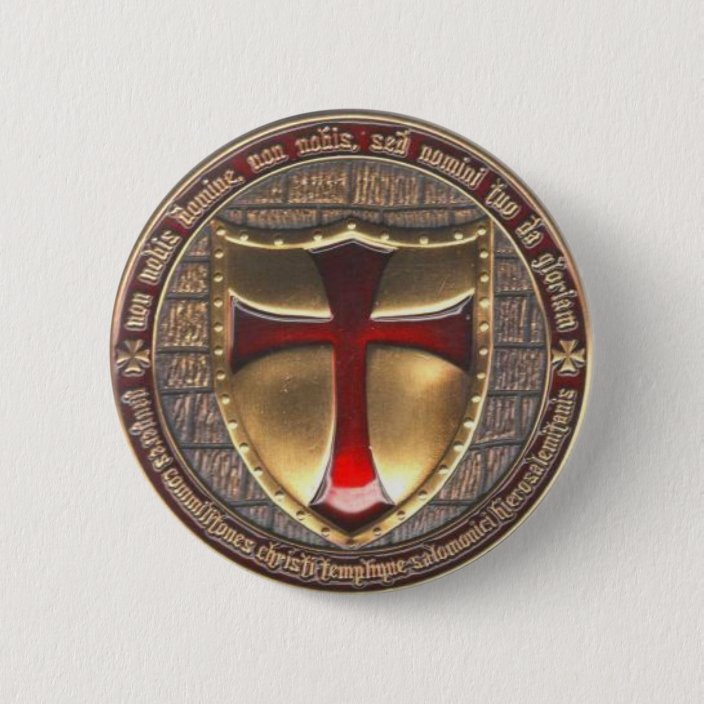 TEMPLAR EMBLEM 6 CM ROUND BADGE | Zazzle.co.uk