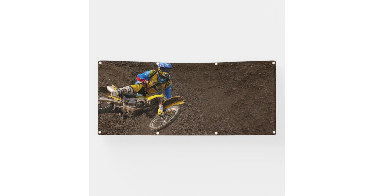 template Motocross dirt bike race Banner | Zazzle