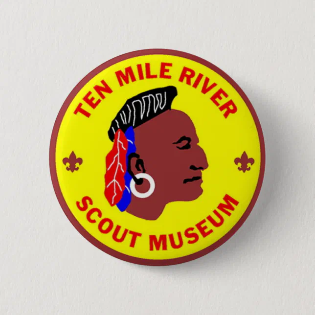 Ten Mile River Scout Museum Logo Button 2 1/4 in. | Zazzle