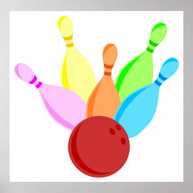 Ten Pin Bowling Poster | Zazzle