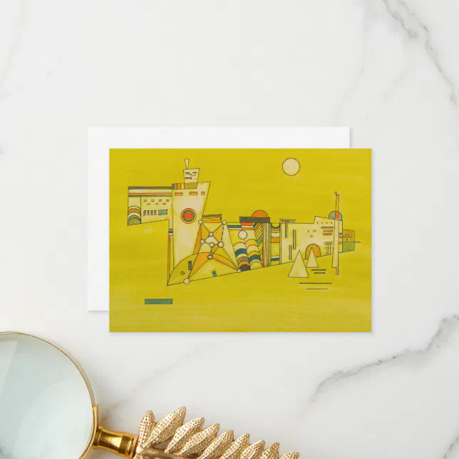 Tender Yellow by Wassily Kandinsky Thank You Card | Zazzle