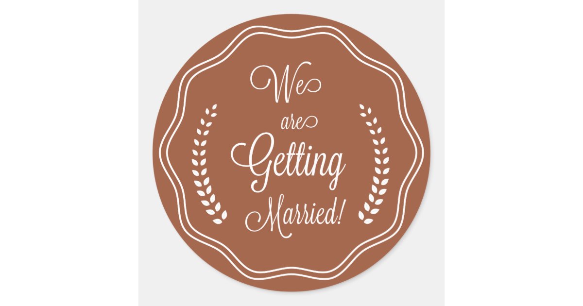 Terracotta Pretty Script Seal Save the Date | Zazzle