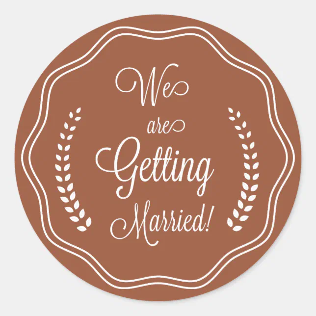 Terracotta Pretty Script Seal Save the Date | Zazzle