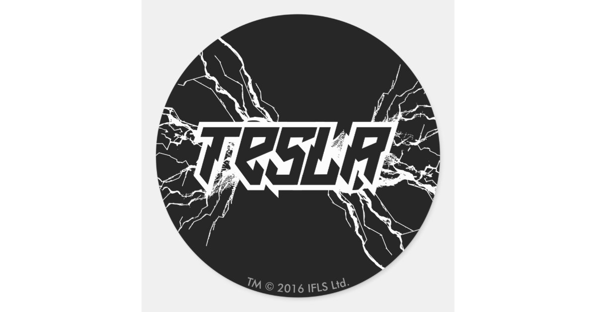 Tesla Classic Round Sticker | Zazzle