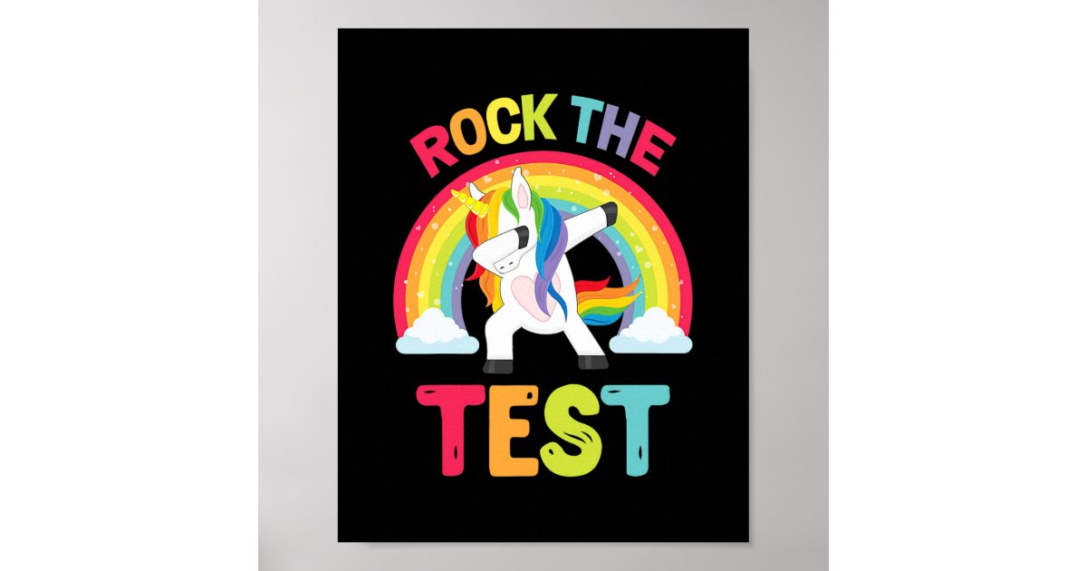 Test Day Rock The Test Teacher Testing Day Poster | Zazzle