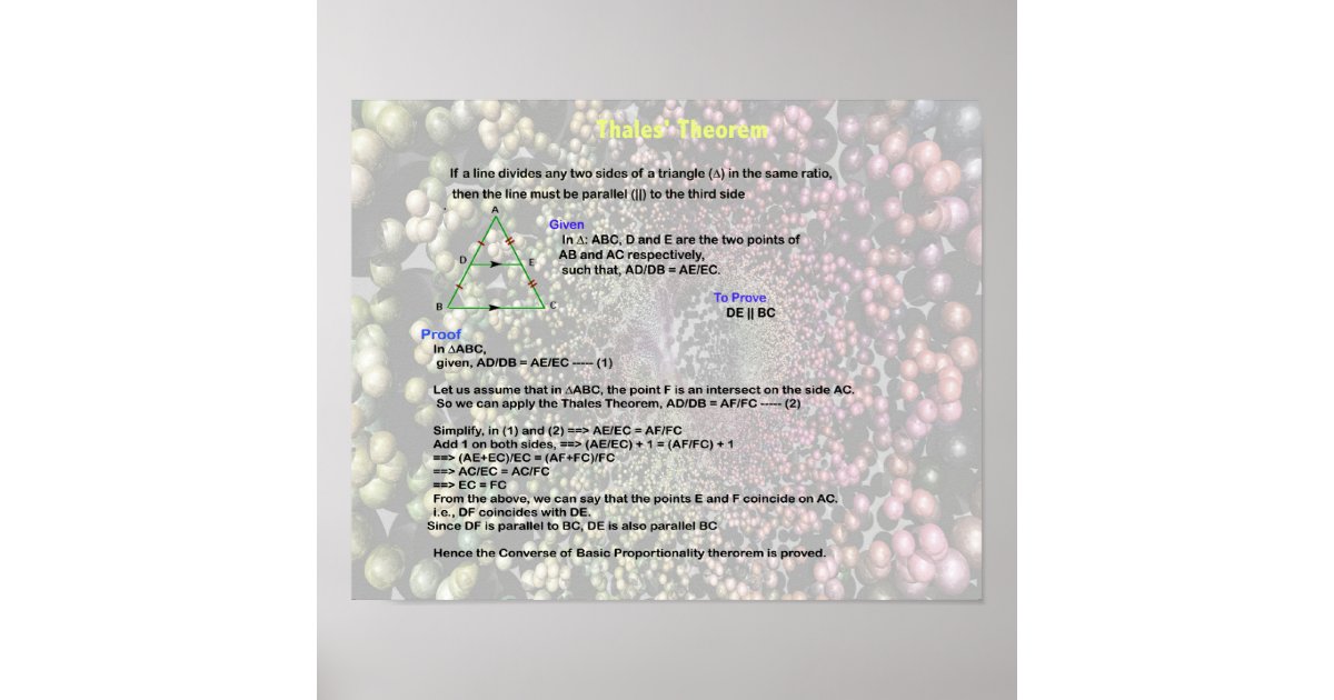 Thales Theorem Poster | Zazzle