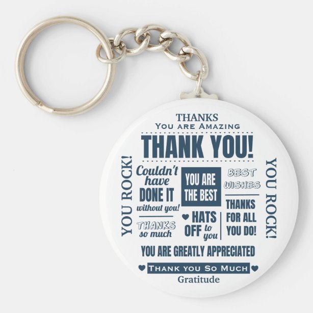 Thank You Key Rings & Keychains | Zazzle UK