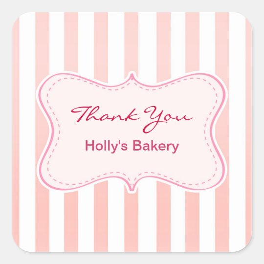 thank you bakery stickers | Zazzle.co.uk