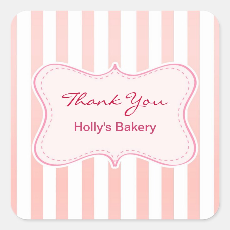 thank you bakery stickers | Zazzle