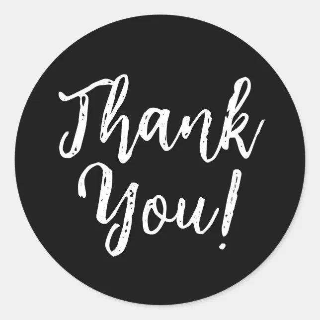 Thank You Circle Classic Round Sticker | Zazzle