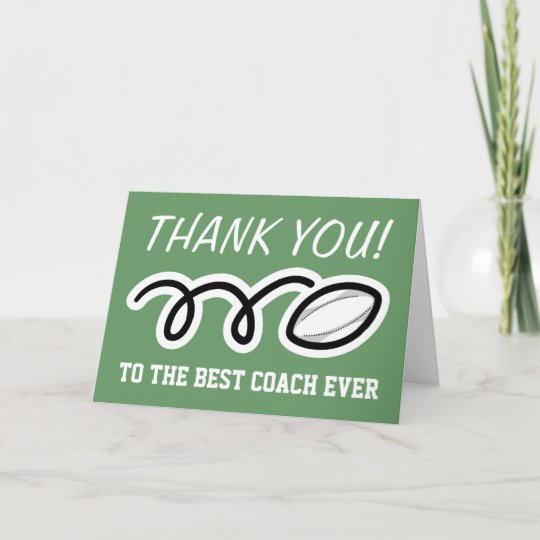Thank you coach | rugby greeting cards | Zazzle.co.uk