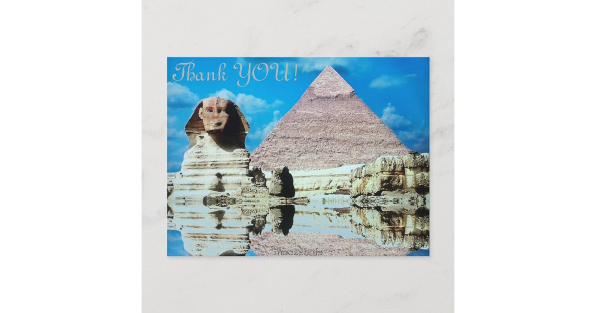 Thank YOU! Egyptian Sphinx... Postcard | Zazzle
