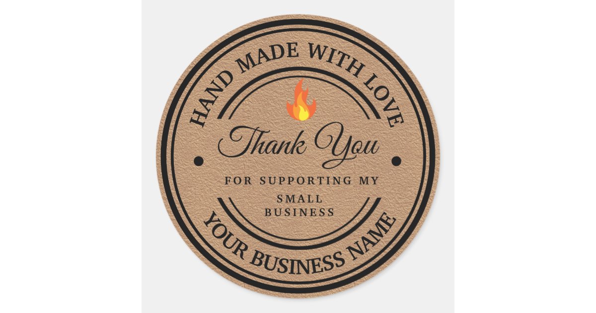 Thank You Flame Classic Round Sticker | Zazzle