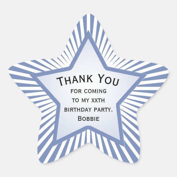 For Coming Thank You Star Stickers & Labels | Zazzle UK