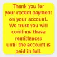 Thank You for Payment Patient Billing Stickers | Zazzle