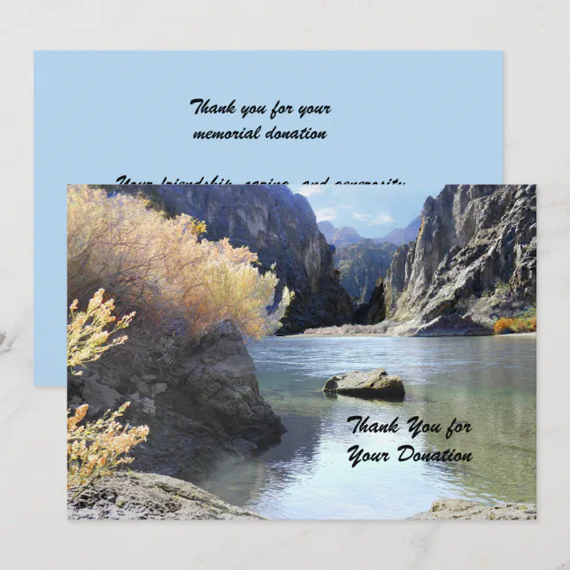 Thank You for Your Donation Beautiful Scenery Card | Zazzle
