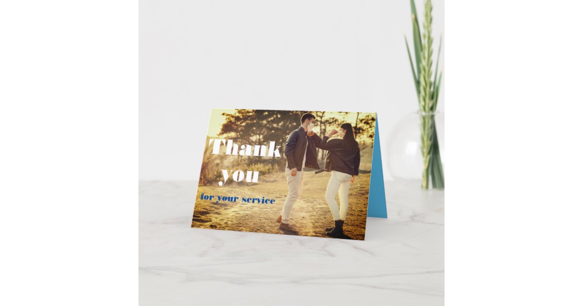 Thank You For Your Service Card | Zazzle