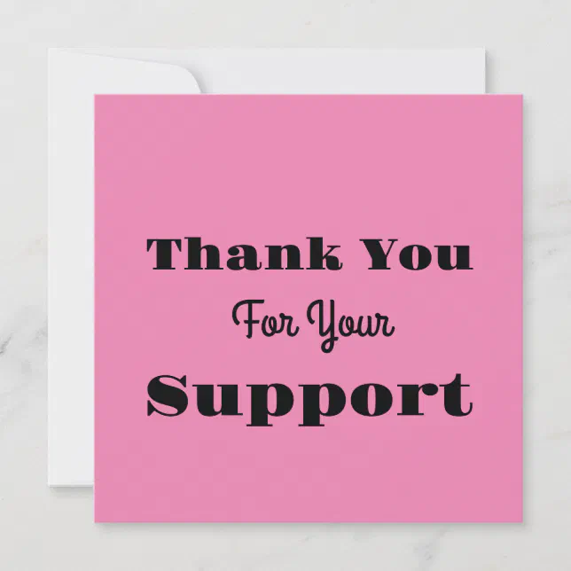 Thank You For Your Support Invitation | Zazzle