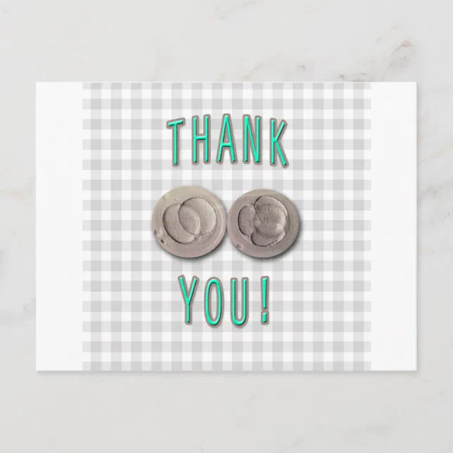 thank you ivf invitro fertilisation embryos postcard | Zazzle