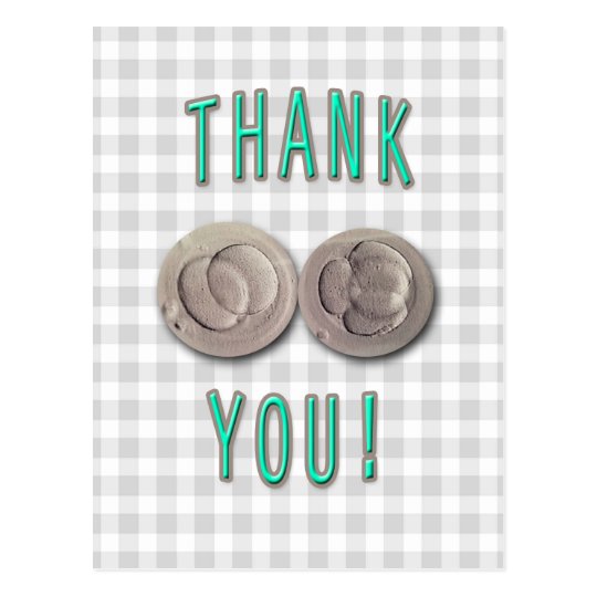 thank you ivf invitro fertilisation embryos postcard | Zazzle.co.uk