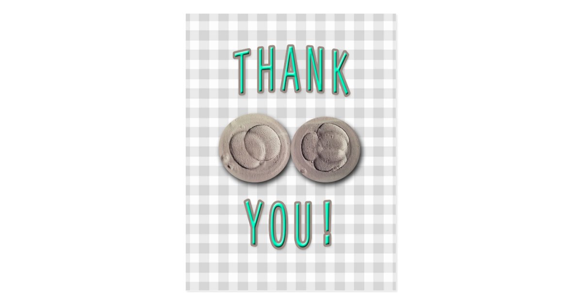 thank you ivf invitro fertilisation embryos postcard | Zazzle.co.uk