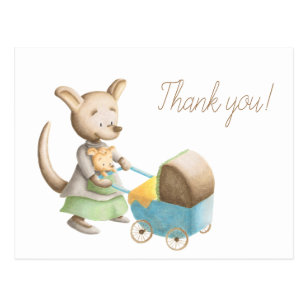 Kangaroos Postcards Thank You Cards | Zazzle UK