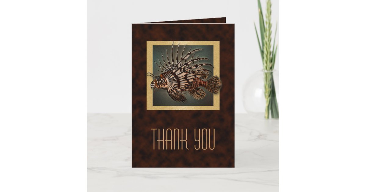 "Thank you" reef fish CUSTOMIZABLE Thank You Card | Zazzle