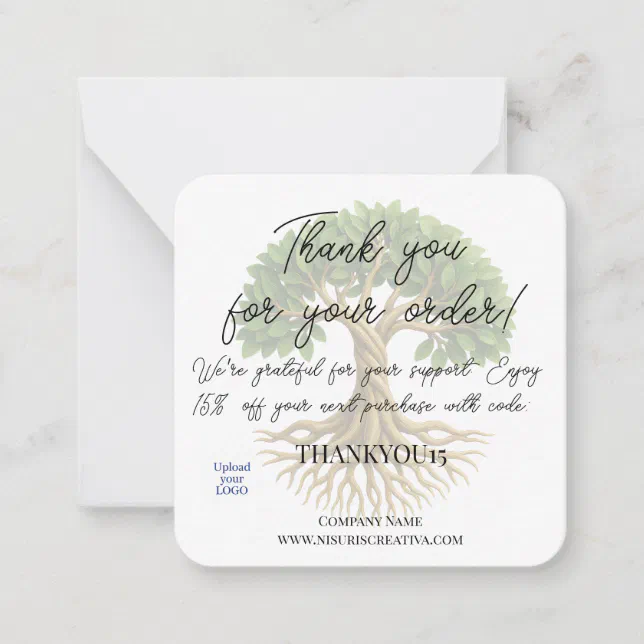 Thank You Tree of Life Business Promotional Client Card | Zazzle