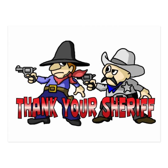 Thank Your Sheriff Postcard | Zazzle.co.uk