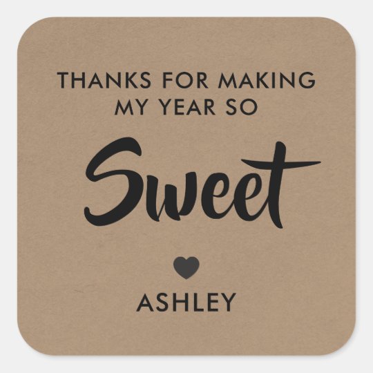Thanks for Making My Year So Sweet Teacher Tag | Zazzle.co.uk