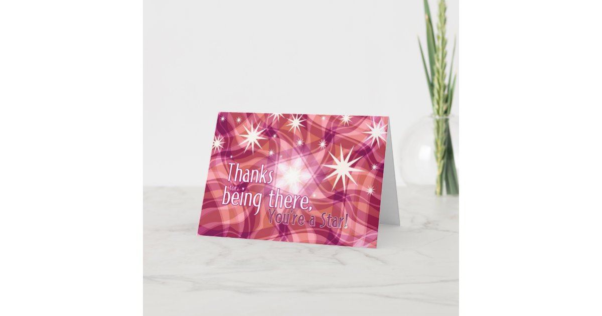 Thanks You're a Star Appreciation Card | Zazzle