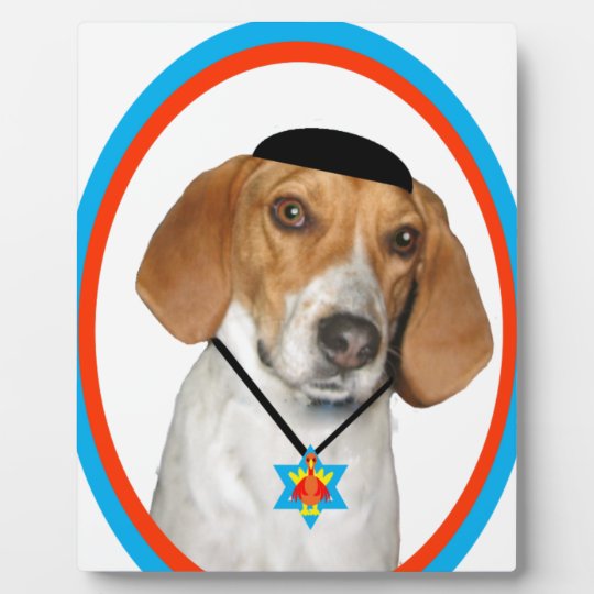 Thanksgivukkah Funny Hound Dog with Yamaka Plaque | Zazzle.co.uk