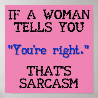 Sarcasm Posters | Zazzle.co.uk