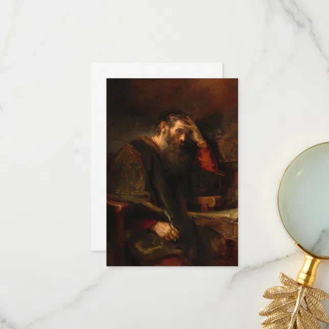 The Apostle Paul by Rembrandt van Rijn Thank You Card | Zazzle